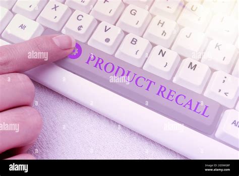 Text Caption Presenting Product Recall Business Concept Request To Return The Possible Product