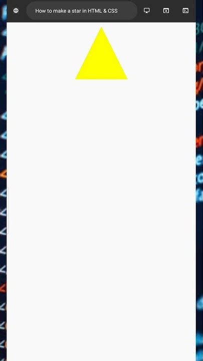 Creating A Star ⭐ Using Css Html And Css Shorts Tutorial Html Css Youtube