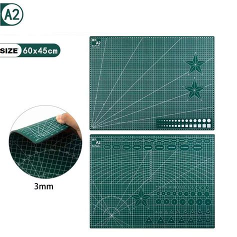 แผ่นรองตัดกระดาษ หน้า หลัง วัสดุยาง ที่รองตัด ขนาด A4 A3 A2 อุปกรณ์สำนักงาน Cutting Mat