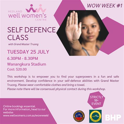 Self Defence Class Hedland Well Womens Centre