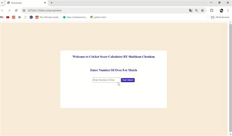 Shubham Singh Chouhan On Linkedin Webdevelopment Cricketscorecalculator Techprojects