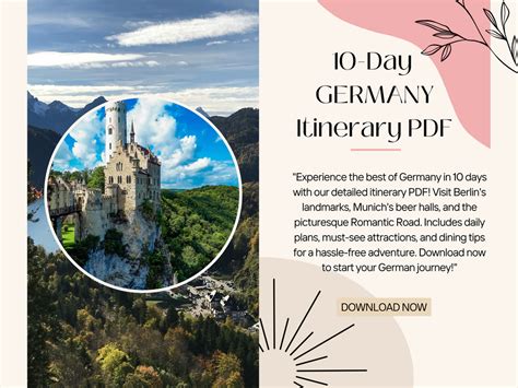 10 Day Germany Travel Itinerary Pdf Berlin Munich Trip Planner