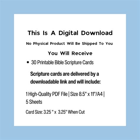 30 Printable Bedtime Scripture Cards Nighttime Scripture Cards