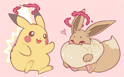 Pikachu Eevee Gigantamax Pikachu And Gigantamax Eevee Pokemon