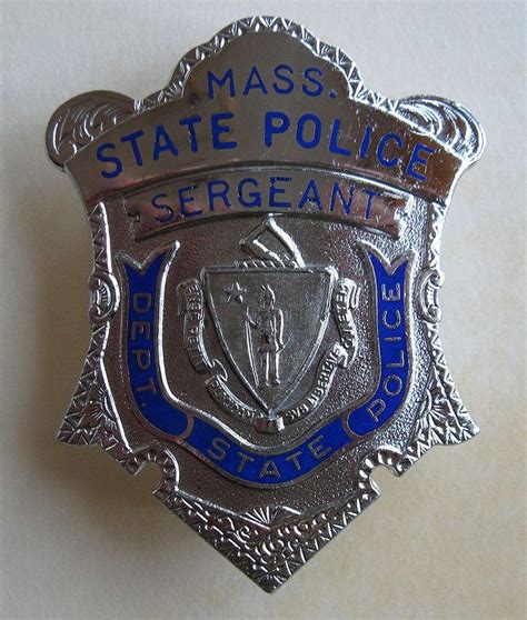 Massachusetts State Police Sergeant Badge