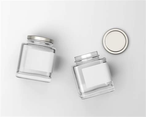 Free Square Glass Jar Mockup Free Mockup Psd Pixpine