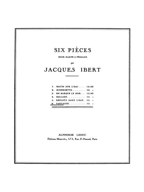 Ibert Fantaisie Pdf