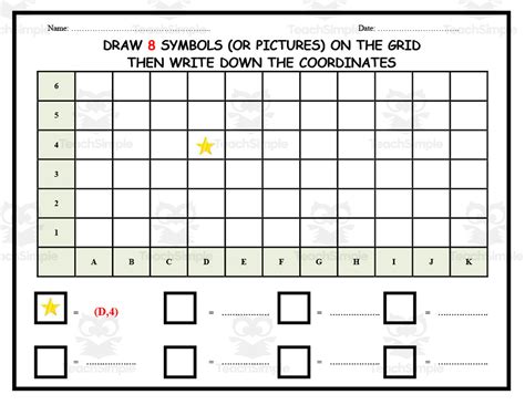 Drawing Writing Coordinates By Teach Simple