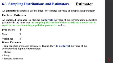 Sampling Distributions And Estimators Pptx