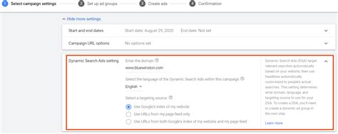how does dsa targeting work and how to set it up correctly