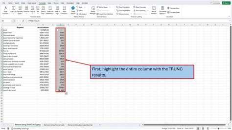 How To Remove Numbers After The Decimal In Excel Marks Excel Tips