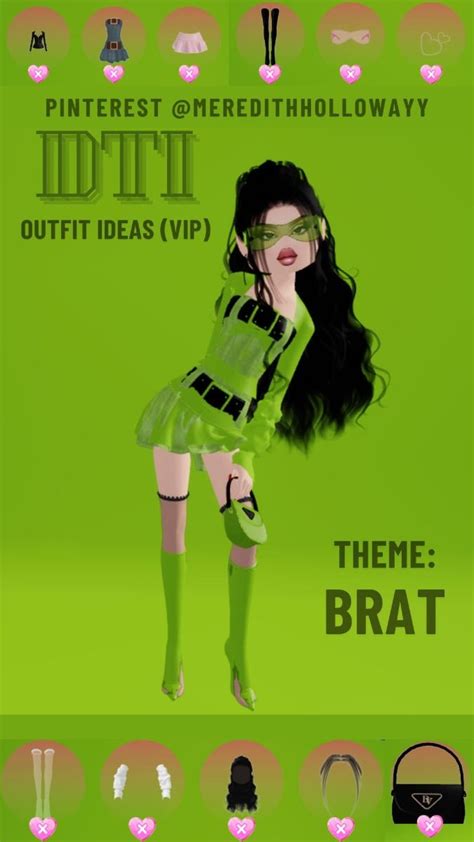 Dti Outfit Ideas Brat Theme Dress To Impress Fashion Show Vip Dress