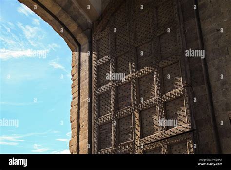 Close Up Of The Impressive Porta Romana Roman Gate In Florence