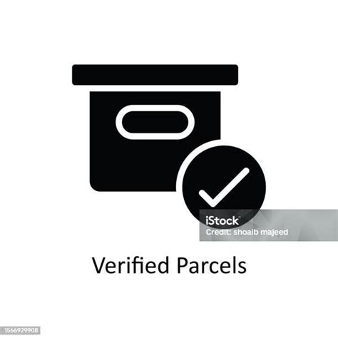 확인된 소포 벡터 솔리드 아이콘 디자인 그림입니다 배송 및 배송 기호 흰색 배경 Eps 10 파일 검증에 대한 스톡 벡터 아트 및 기타 이미지 Istock