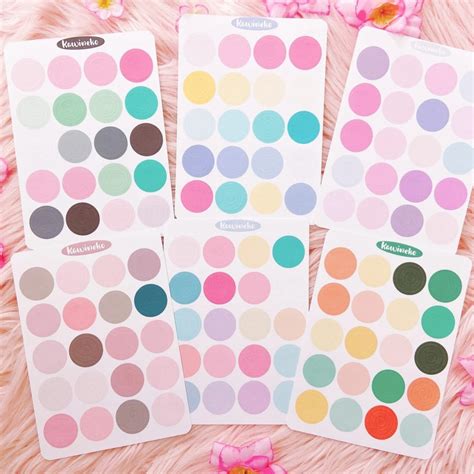 Circle Outline Stickers Etsy