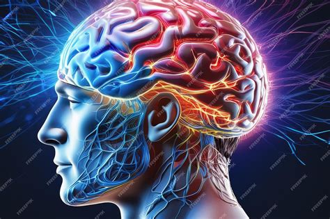 Premium Photo An Abstract Image Of A Human Brain With Neural Pathways