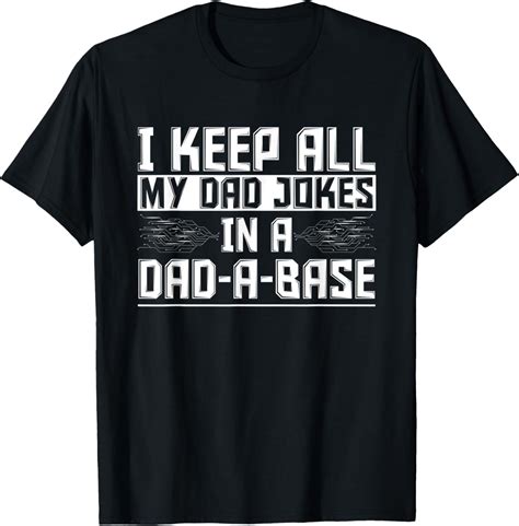 mens i keep all my dad jokes in a dad a base punny dad jokes t shirt