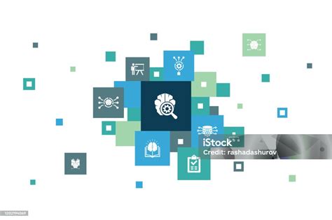딥 러닝 인포그래픽 10단계 픽셀 Designalgorithm 신경망 Ai 기계 학습 간단한 아이콘 10에 대한 스톡 벡터 아트 및 기타 이미지 Istock