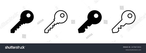 Key Icon Set Key Vector Icon Stock Vector Royalty Free 2479672833 Shutterstock