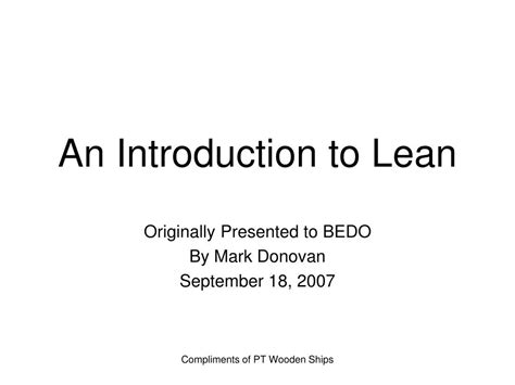 PPT An Introduction To Lean PowerPoint Presentation Free Download ID 3811853