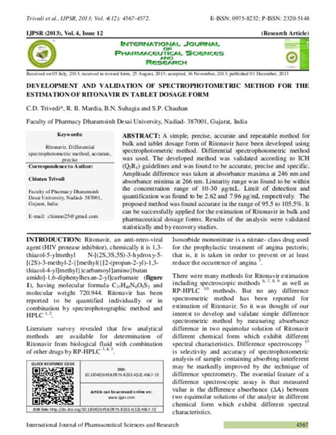 pdf development and validation of a spectrophotometric colorimetric