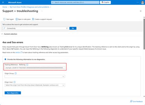 Troubleshoot 4xx And 5xx Errors Using Reference String Azure Front Door Microsoft Learn