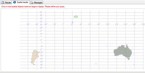 Sql Server 2012 Spatial Results Tab Sayingone Or More Spatial Objects Were Too Large To