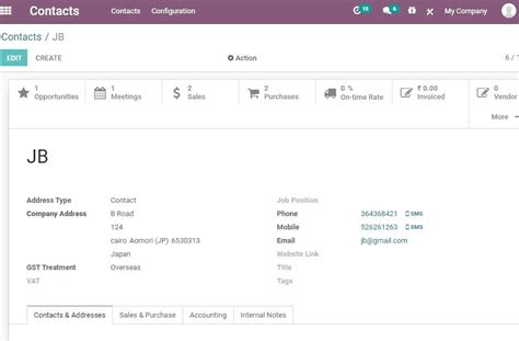 How To Use Odoo Contact Module