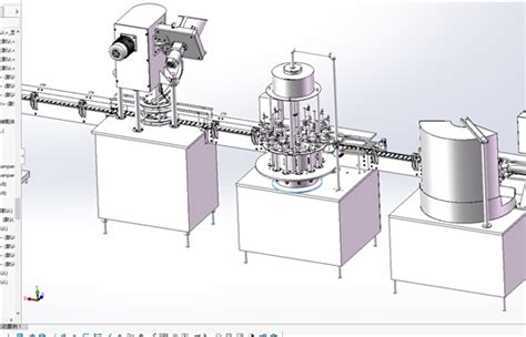 全自动化瓶装饮料生产线3d模型下载三维模型solidworks模型 制造云 产品模型