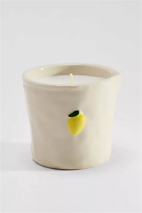 Paddywax Lemon Ceramic Soy Wax Candle Urban Outfitters Uk