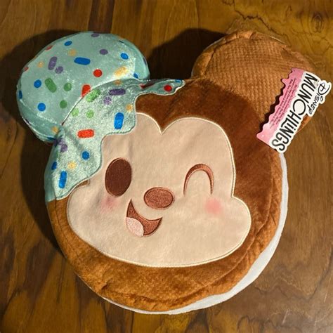 Disney Toys New Muchling Disney Mickey Mouse Ice Cream Plush Brown