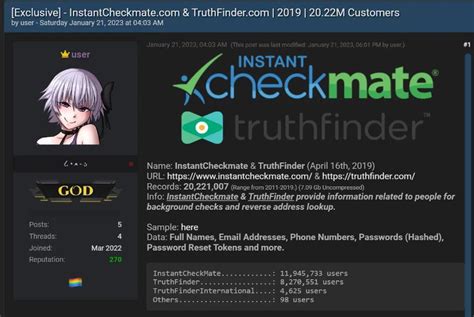 Data Of Over 20 Million Truthfinder And Instant Checkmate Users Leaked On Hacking Forum