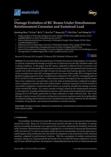 Pdf Reinforcement Corrosion And Sustained Load · Reinforcement