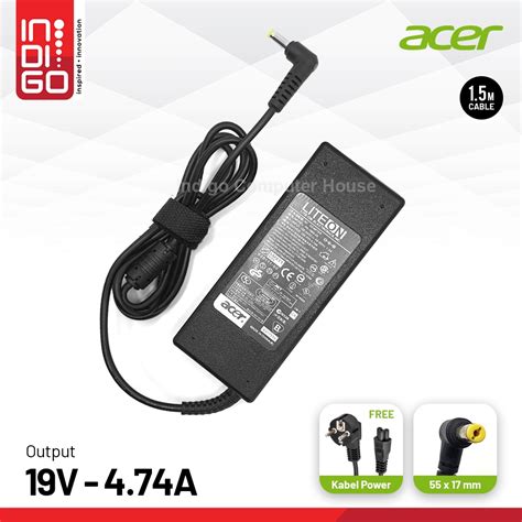 Jual Adaptor Acer ORI 19V 4 7A 55x17mm Charger Laptop Charger Acer Ori Shopee Indonesia