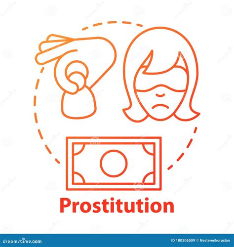 Prostitution Concept Icon Sex Trafficking Idea Thin Line Illustration