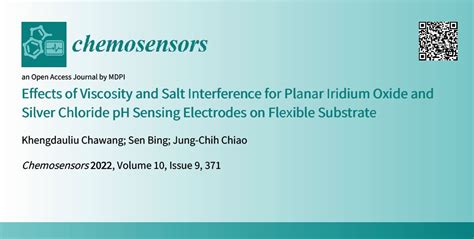 A Paper On Ph Sensors By Mdpi Chemosensors Mdpi Posted On The Topic Linkedin