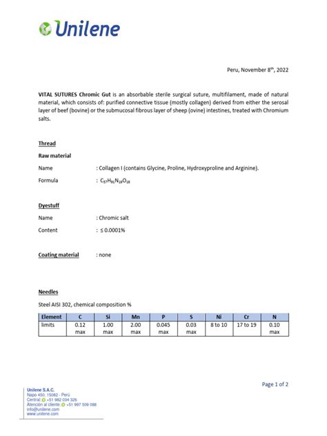 Material Data Sheet Cc Pdf