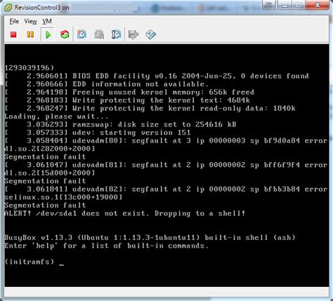 Problem Booting Revision Control Appliance RC When Hosted In VMWare ESXi And Server