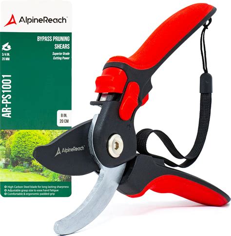 Alpinereach Bypass Gartenschere Für Den Garten Scharfe Klinge Aus Hartstahl Verstellbarer