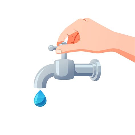Illustration Of Closing The Water Tap Vector 29371564 Vector Art At