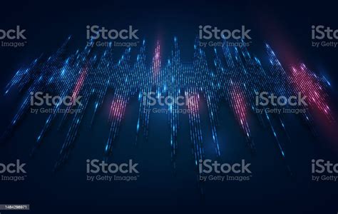 추상적 인 파란색 디지털 이퀄라이저 음파 패턴 요소의 벡터 음파에 대한 스톡 벡터 아트 및 기타 이미지 음파 추상적인 개념 Istock