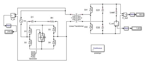 simulation of bridgeless ac dc flyback converter r matlab