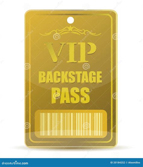 Gold Vip Backstage Pass Stock Illustration Illustration Of Theater