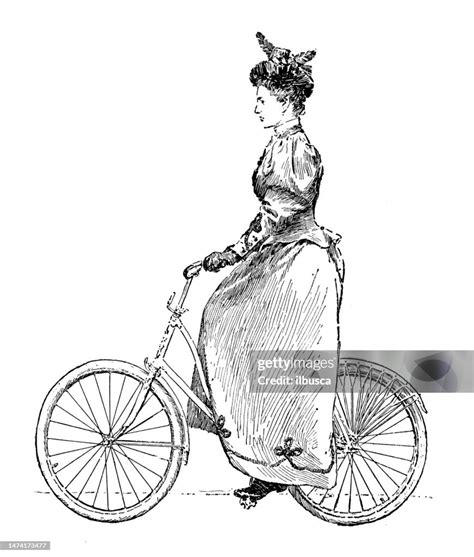 Antique Sport Illustration Street Bicycle High Res Vector Graphic