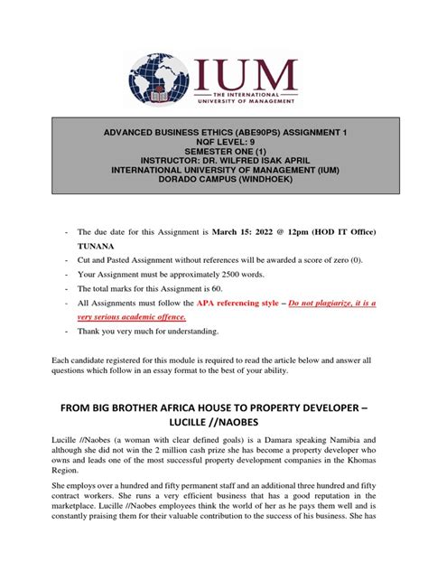 Final Abe Assignment Pdf Applied Ethics Economies