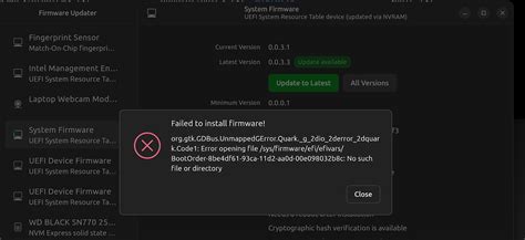 Firmware Update Fails Ubuntu Firmware Updater Linux Framework