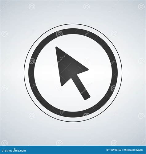 Mouse Cursor Sign Icon In Circle Pointer Symbol Stock Illustration Illustration Of Click