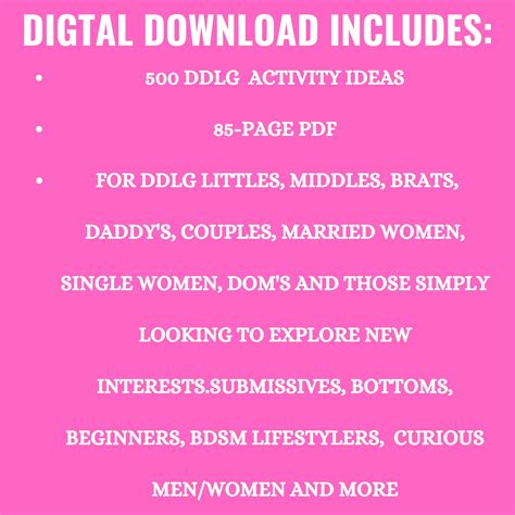 500 Ddlg Activity Ideas Guide Bundle Bdsm Brat Daddy Lifestyle Book T Caregiver Cgi Little
