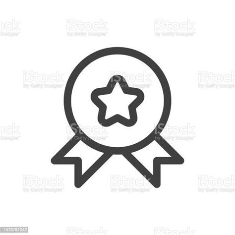 배지 트로피 수상 흰색 배경에 성공 라인 벡터 아이콘 편집 가능한 획 완벽한 픽셀 모바일 및 웹용 윤곽선 벡터 그래픽 1위에 대한 스톡 벡터 아트 및 기타 이미지 Istock