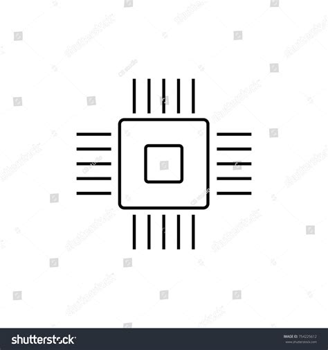 Cpu Central Processing Unit Icon Stock Vector Royalty Free Shutterstock